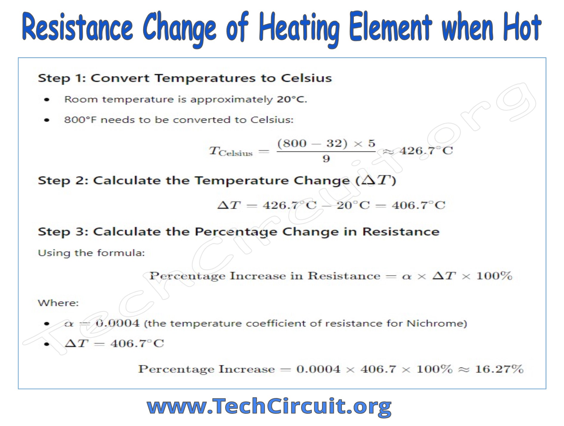 How much does the Resistance of an Element Change when Hot? - The Tech ...